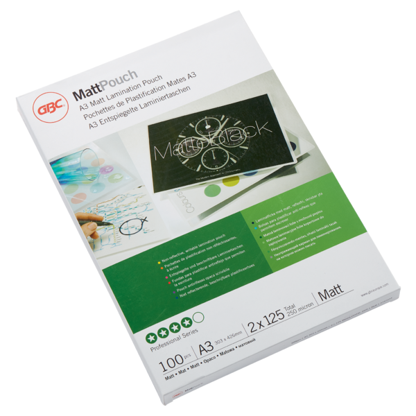 GBC Matt™ Pouch A3 125 micron Clear (100) – Whiteboard Shop UK