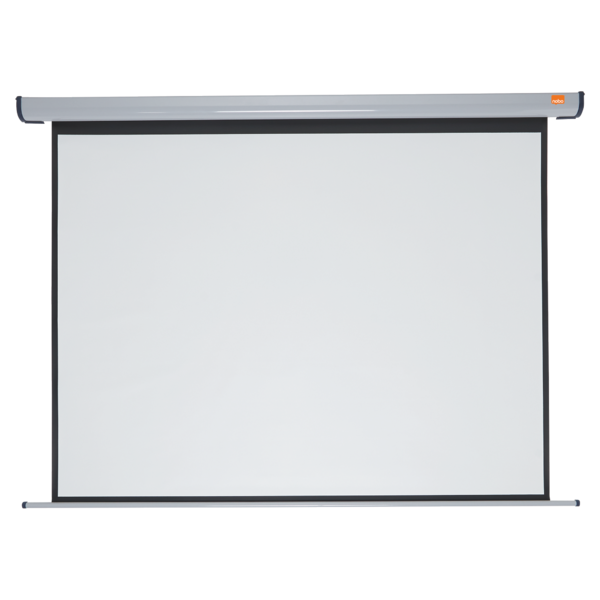 Nobo Projection Screen Electric Wall-Mount Rolling IR Remote 2400mm Di ...