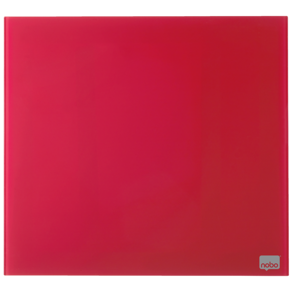 Nobo Glass Small Whiteboard, Red, Magnetic Tile, 450 X 450mm ...