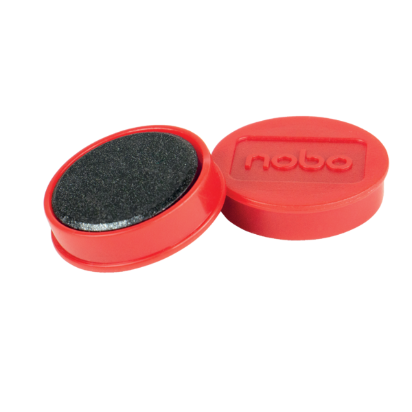 Nobo Magnetic Whiteboard Magnets 10 pack 32mm Coloured Magnets Red ...