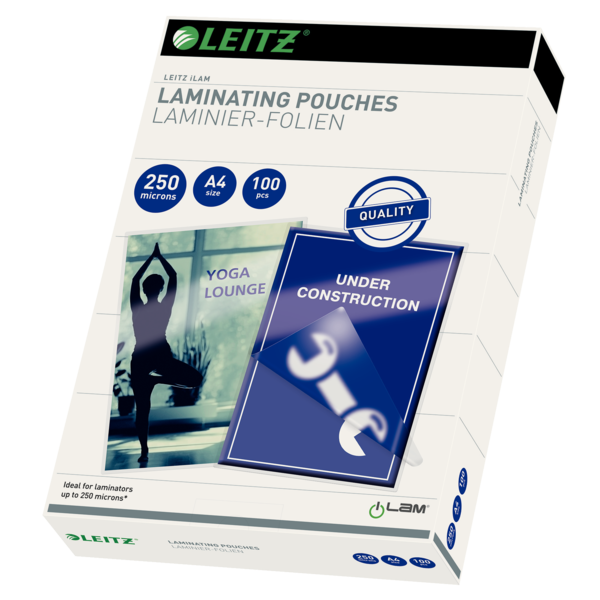 Leitz Premium Laminating Pouch A4 - Transparent (Pack of 100 ...