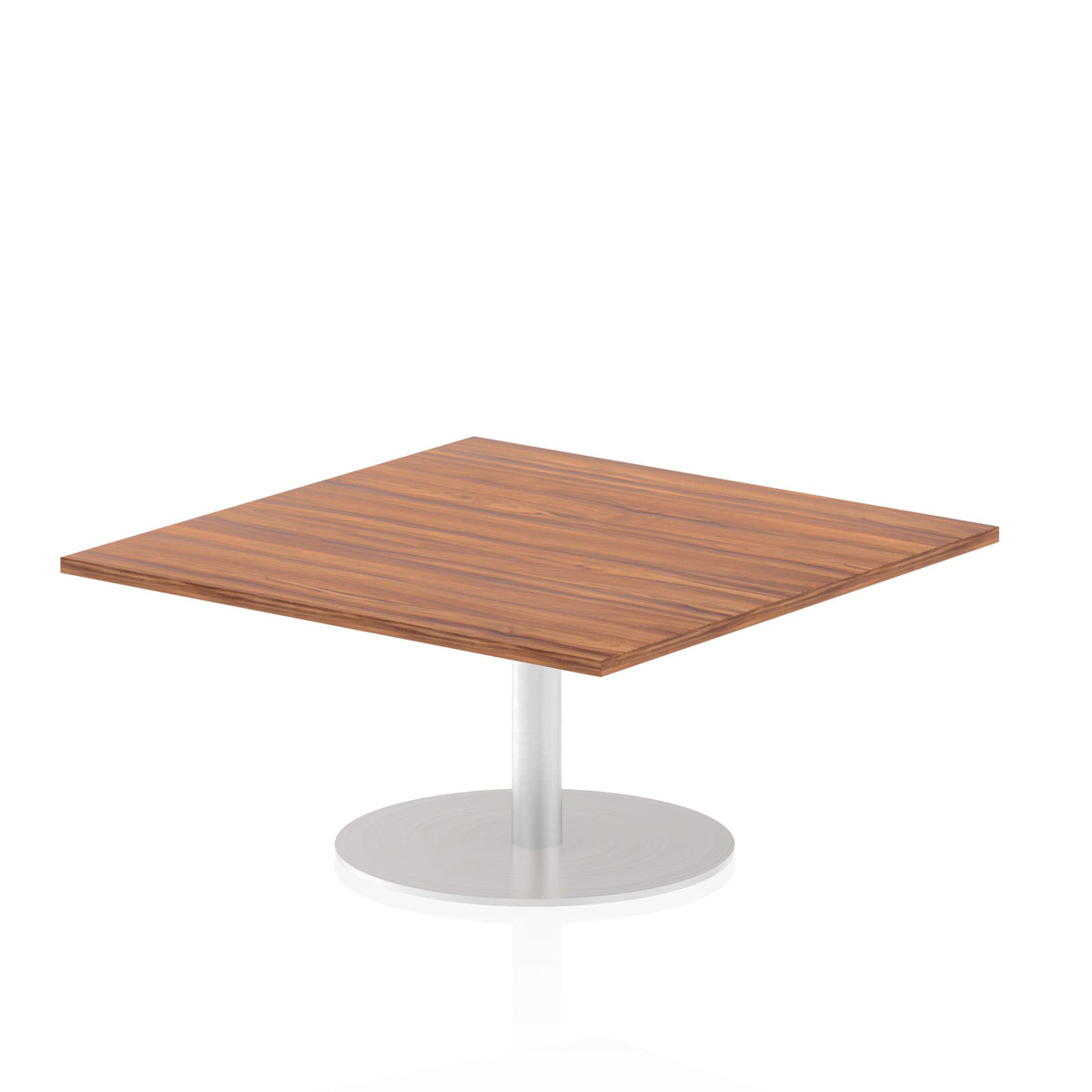 Italia 1000mm Poseur Square Table Walnut Top 475mm High Leg ...