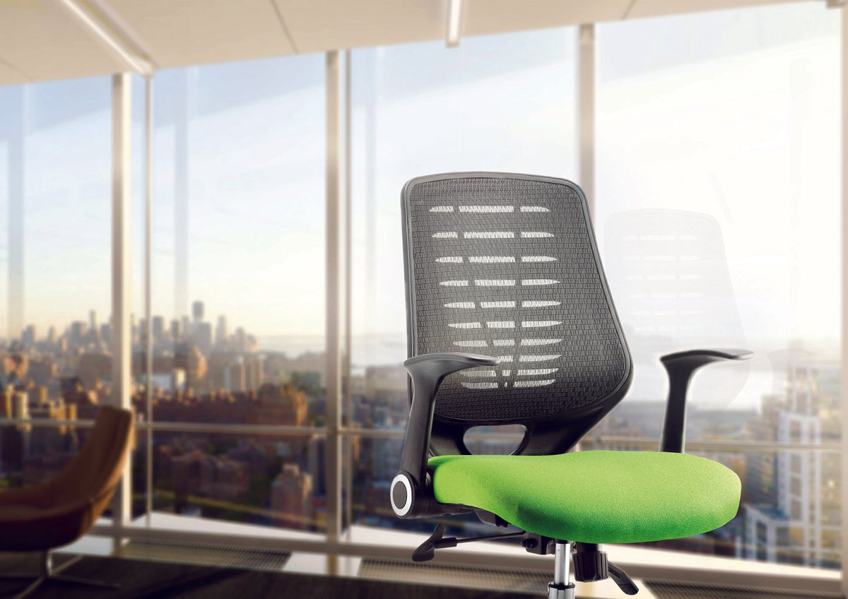 Relay Task Operator Chair Bespoke Colour Silver Back myrrh Green ...