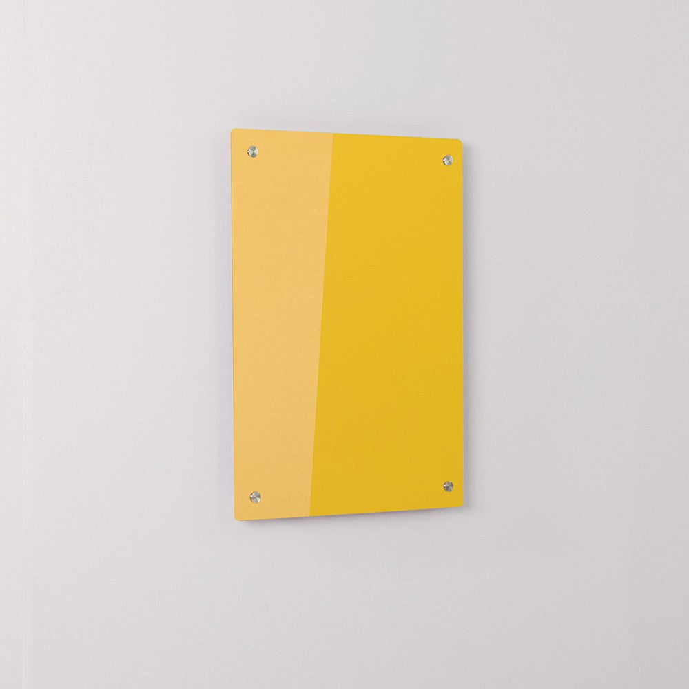 WriteOn Coloured Glassboard 450 x 600mm Yellow – Whiteboard Shop UK