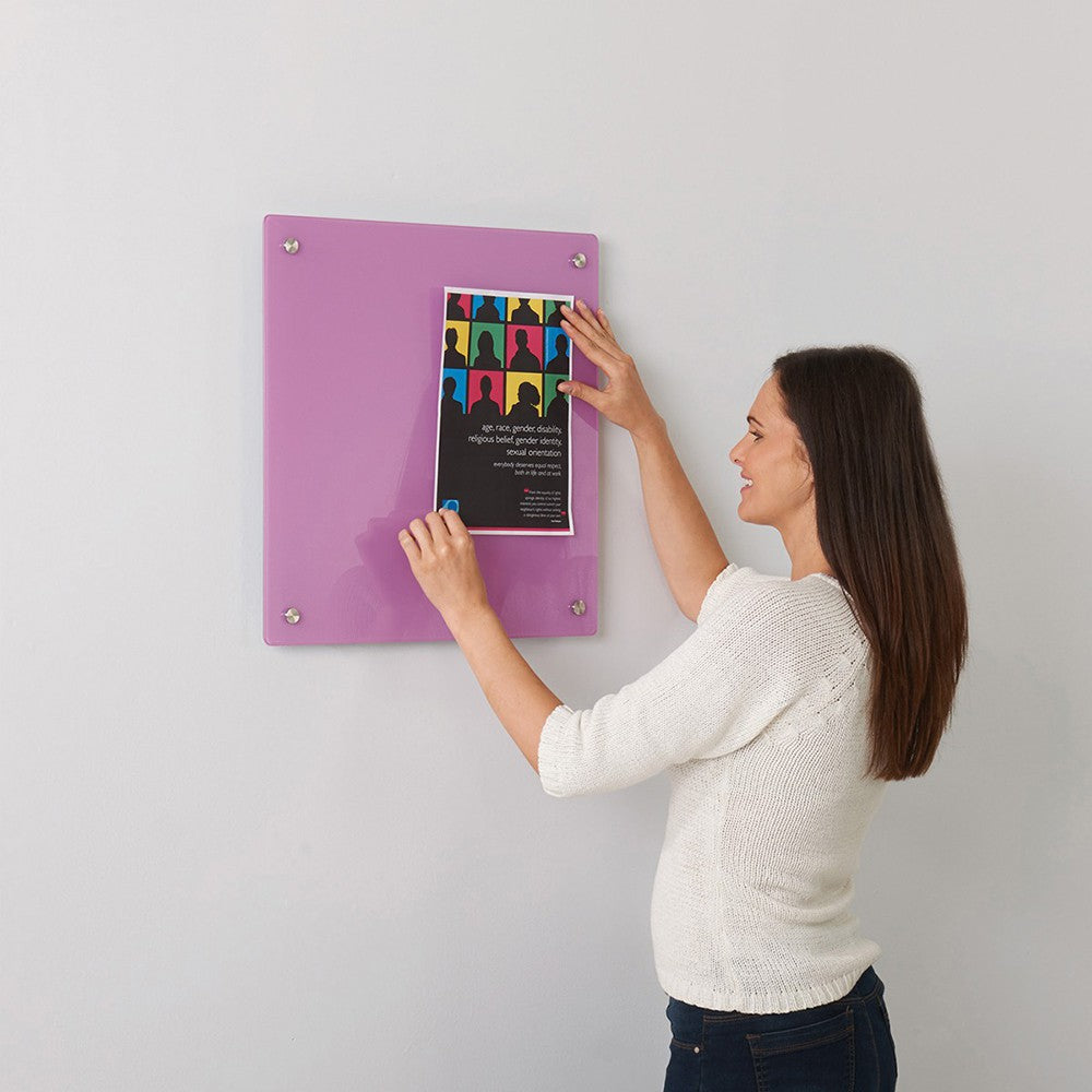 WriteOn Coloured Glassboard 500 x 500mm Violet – Whiteboard Shop UK