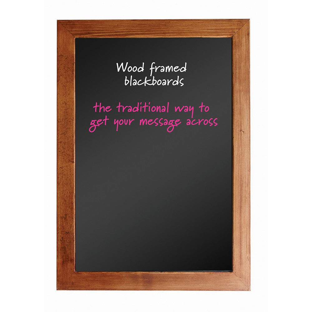 Wood framed blackboard - 700 x 500mm (HxW) – Whiteboard Shop UK